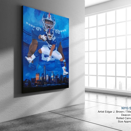 Nyg Saquon Barkley Fine Art Canvas Edgar J Brown